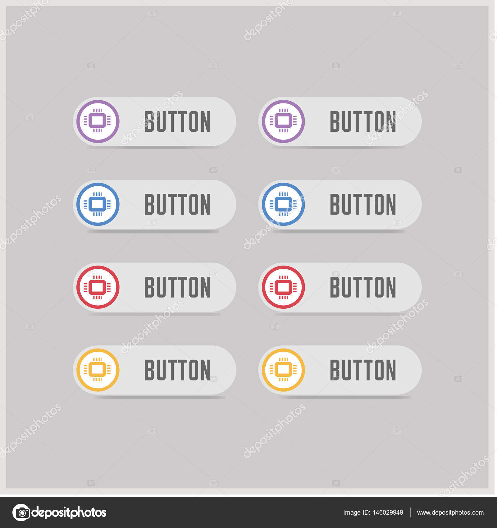 Chip Icon buttons Stock Vector by ©ibrandify 146029949
