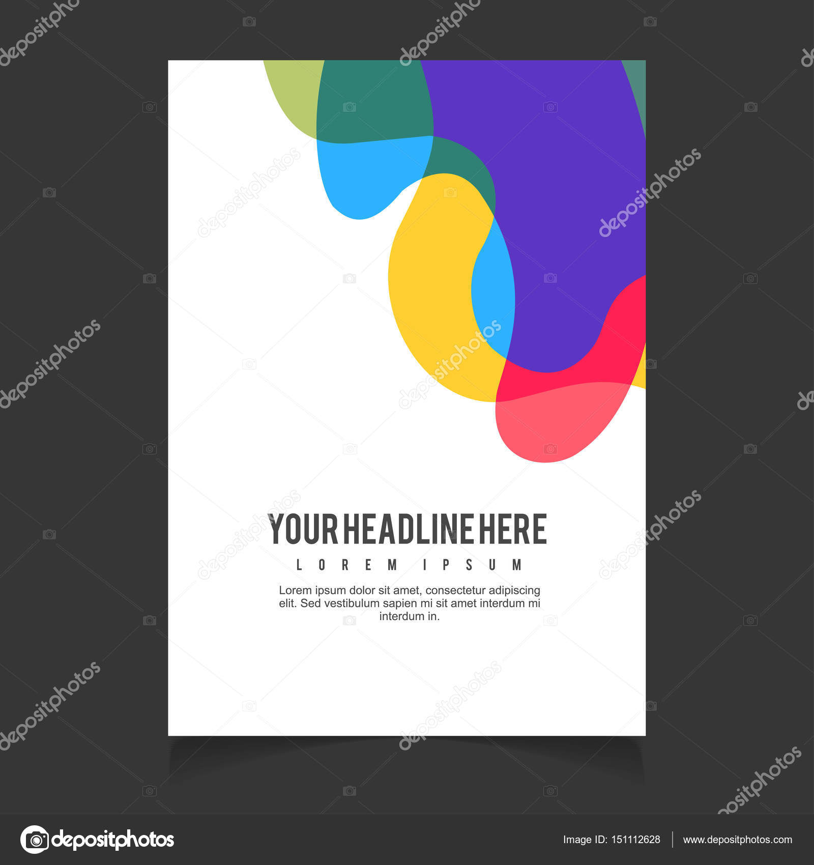 Colorful template for brochure Stock Vector by ©ibrandify 151112628