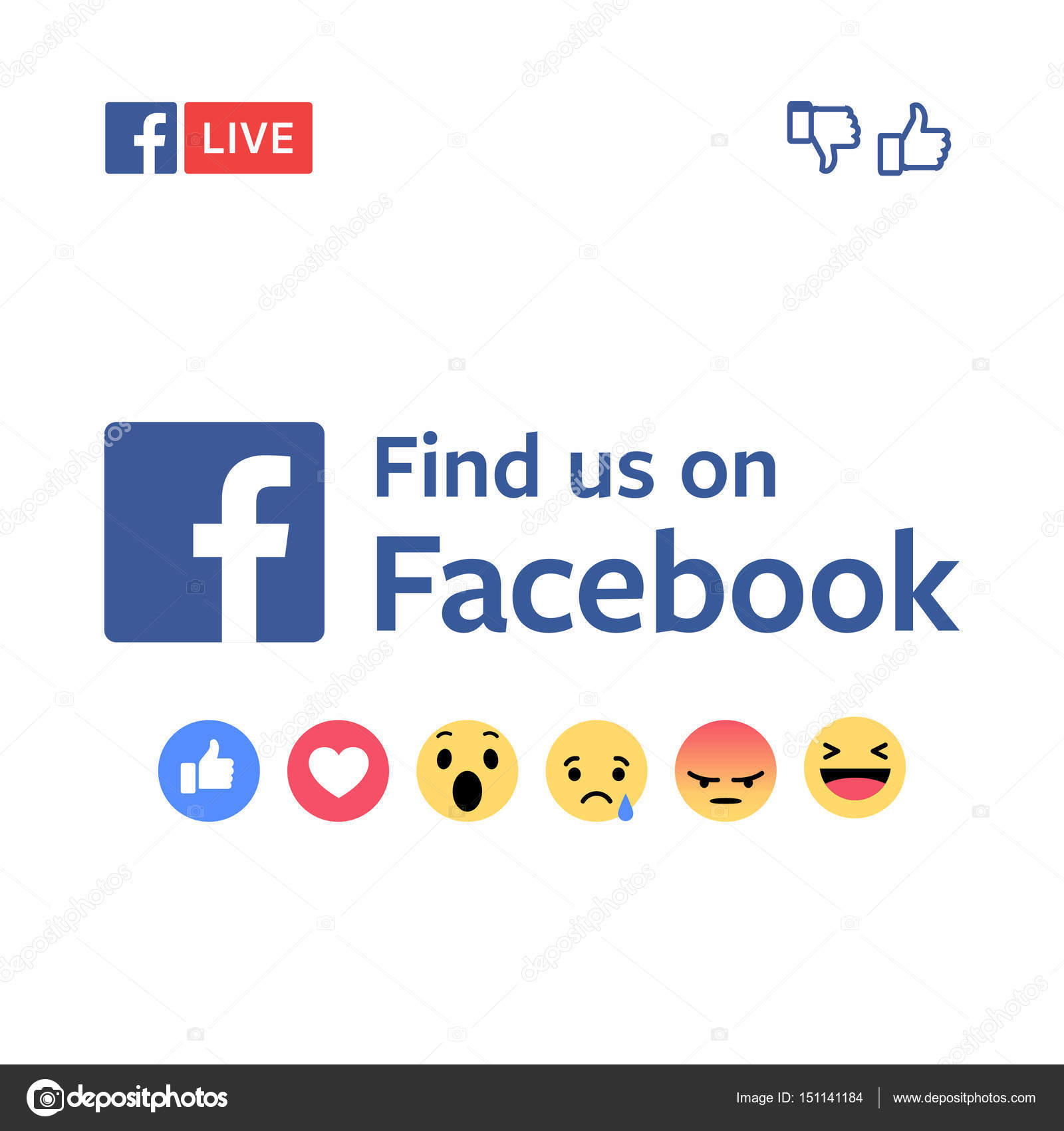 New Facebook like buttons Stock Vector Image by ©ibrandify #151141184