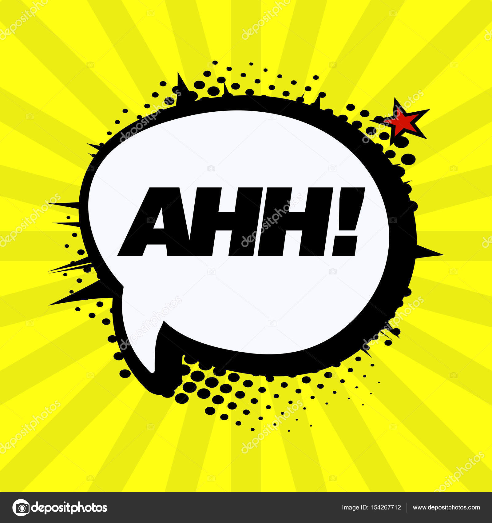 Comic explosion aah Stock Vector Image by ©ibrandify #154267712