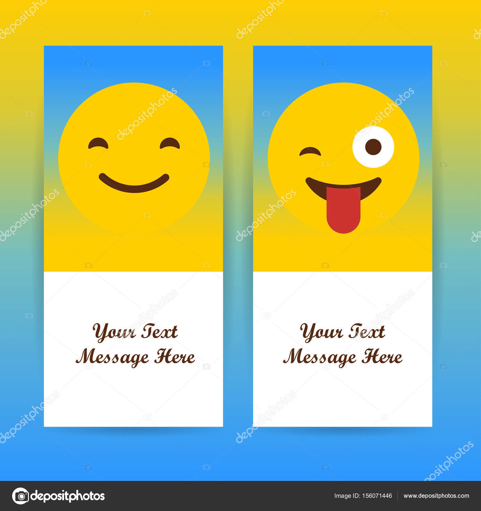 Smiley faces design elements Stock Vector Image by ©ibrandify #156071446