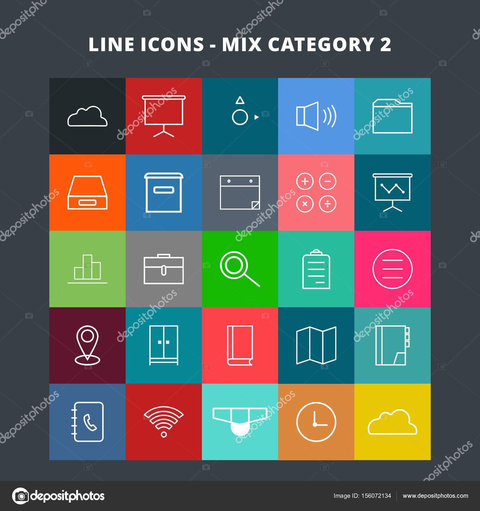 Set of different icons Stock Vector Image by ©ibrandify #156072134