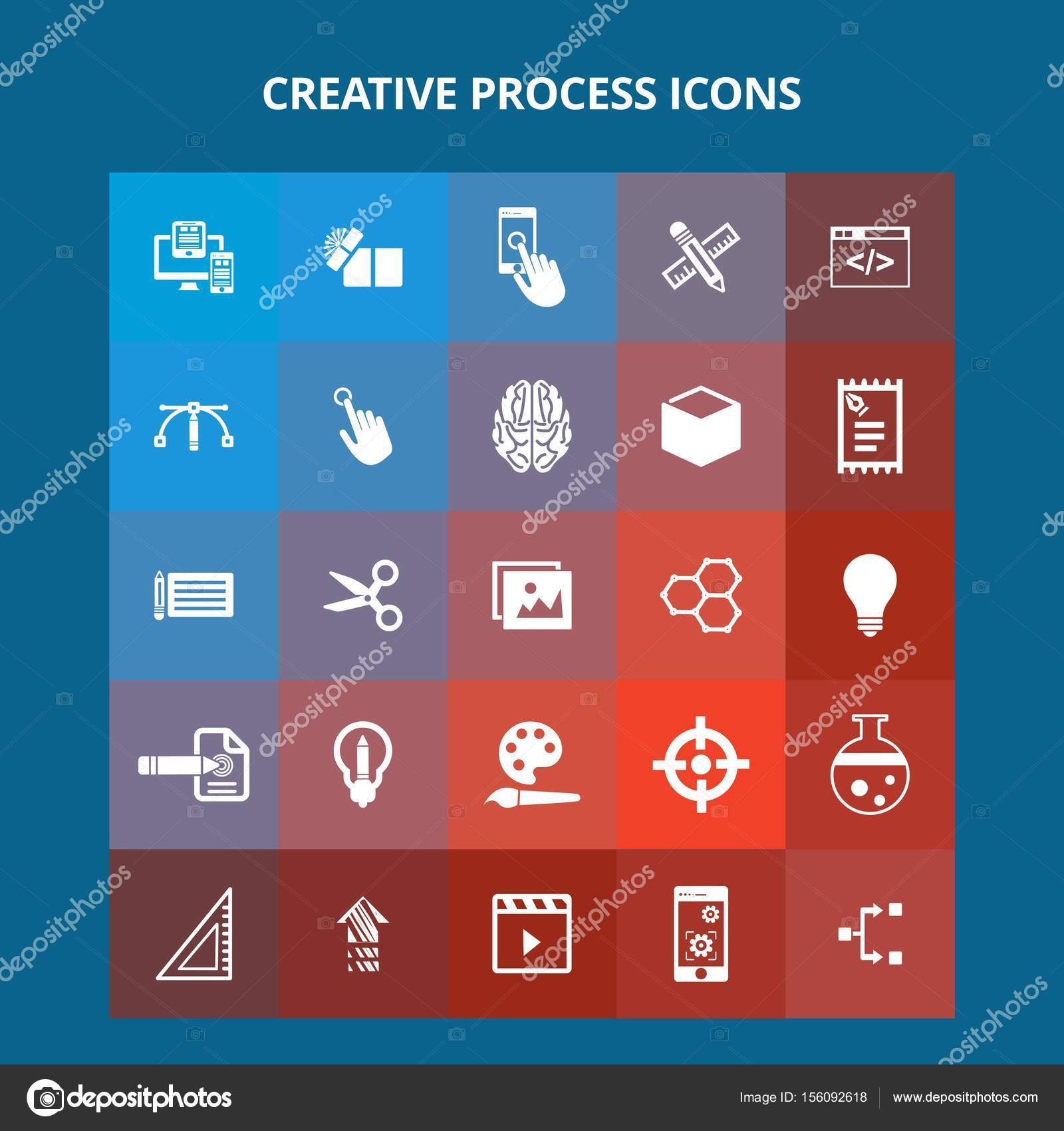 Set of Creative Process icons Stock Vector Image by ©ibrandify #156092618
