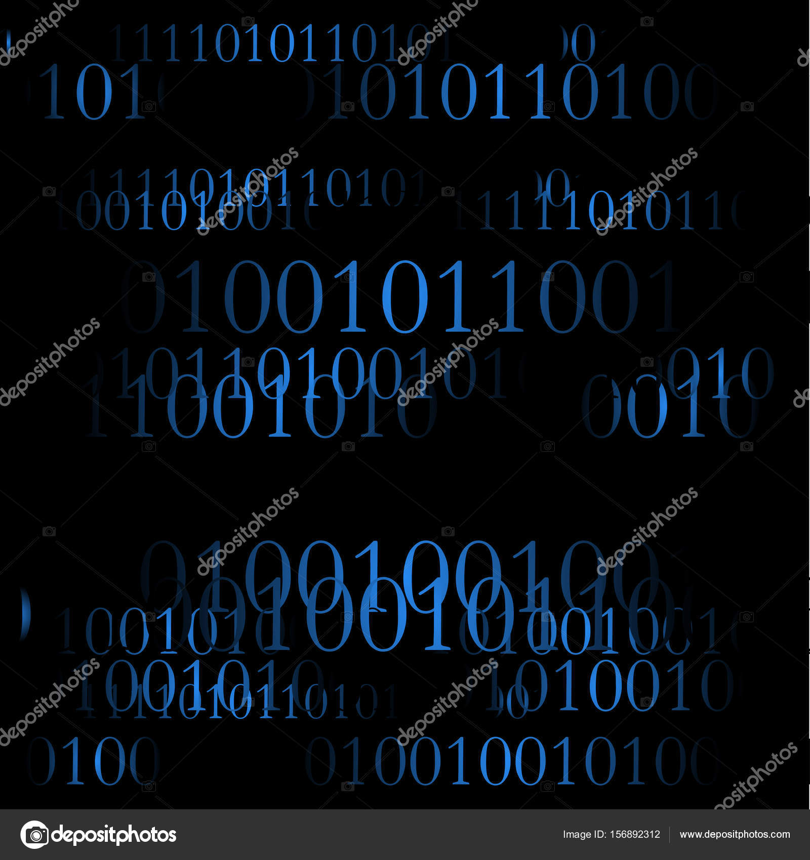 Binary code with blue digits Stock Vector by ©ibrandify 156892312