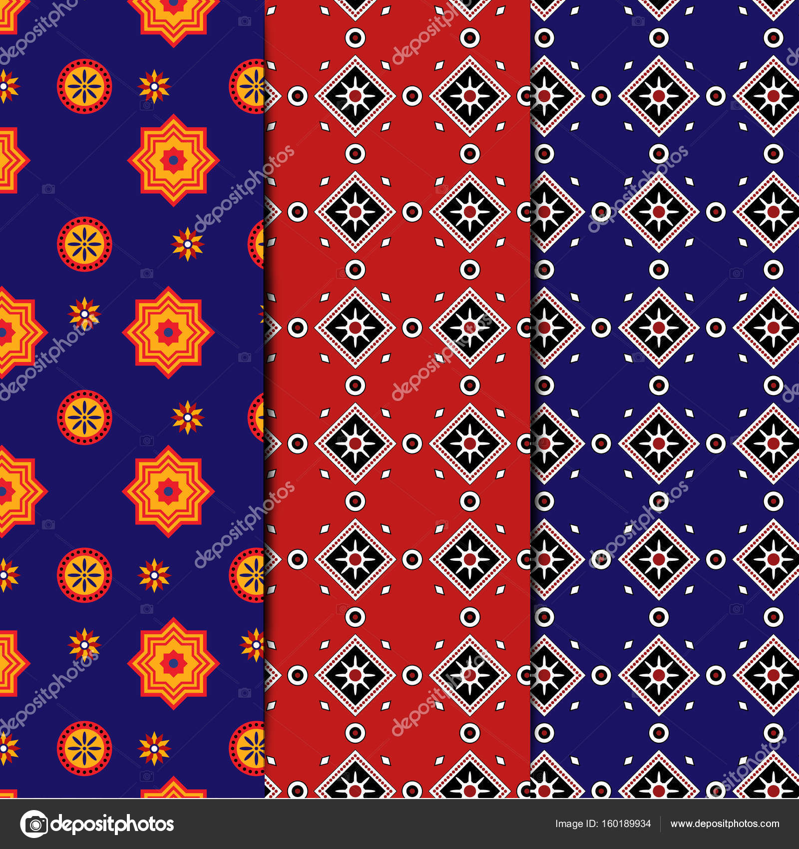 Sindhi Ajrak Pattern Collection ⬇ Vector Image by © ibrandify | Vector ...