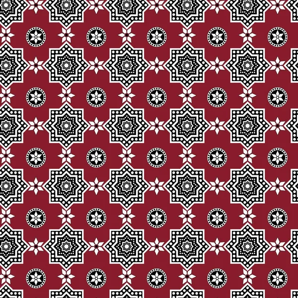Red Sindhi Ajrak Pattern, Vector Illustration — Stock Vector ...