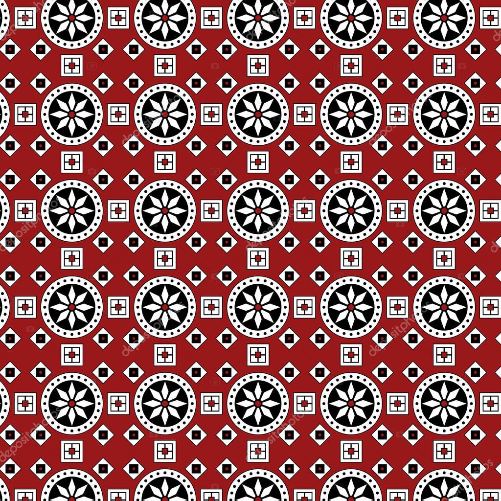 Red Sindhi Ajrak Pattern — Stock Vector © ibrandify #160190004