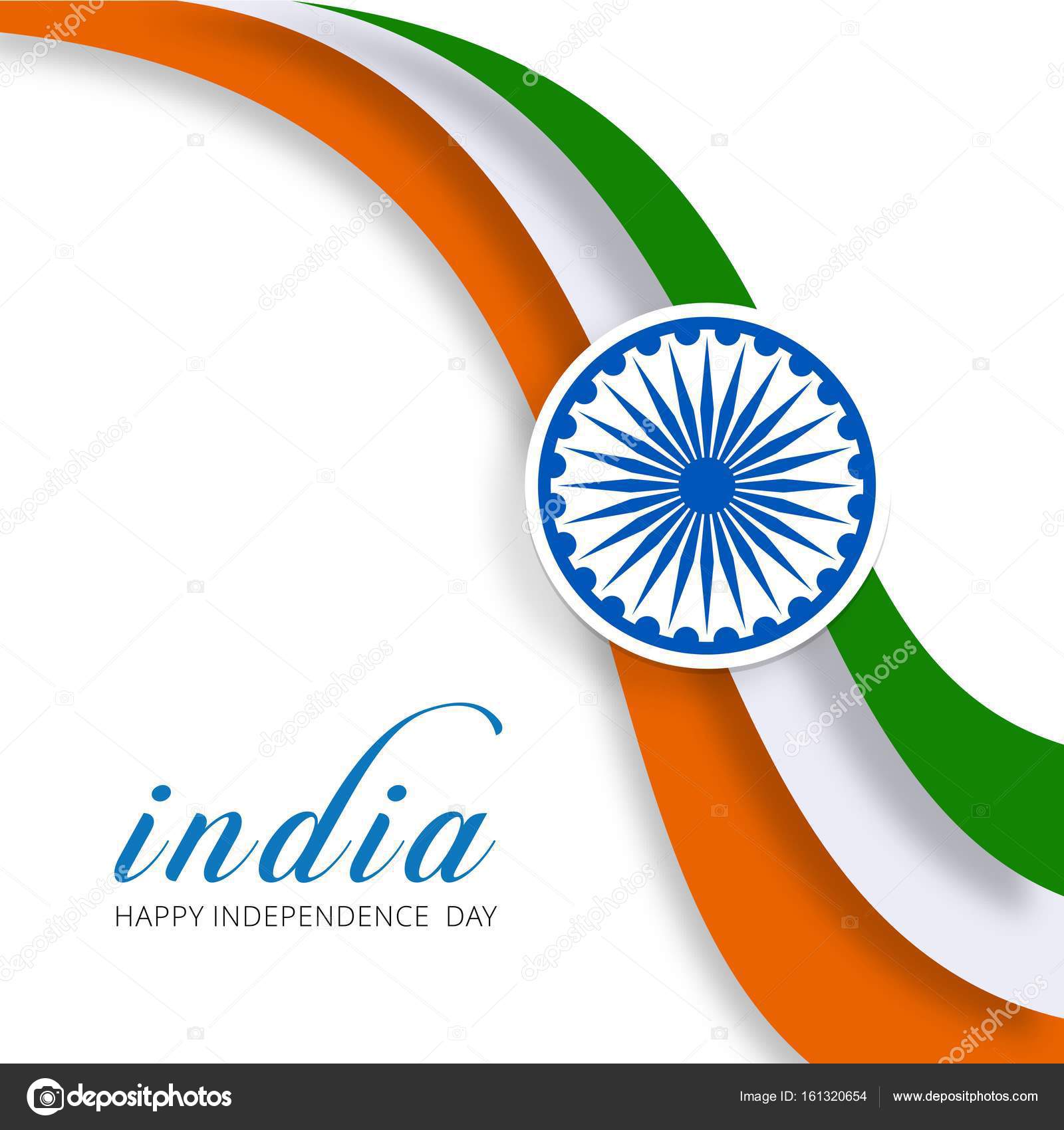 Indian tricolor flag with wheel Stock Vector by ©ibrandify 161320654