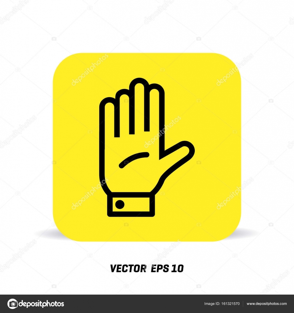 Open palm icon Stock Vector by ©ibrandify 161321570