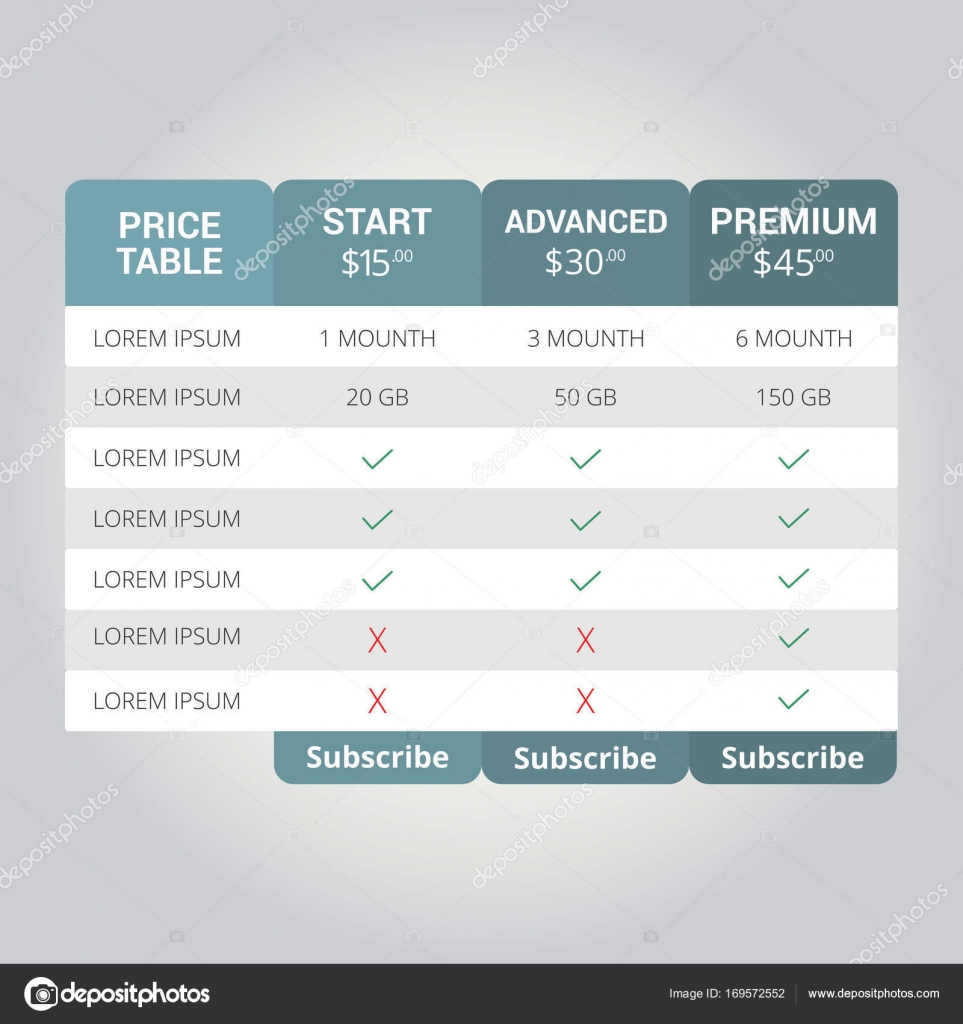 Pricing For Your Website Design Stock Vector Image by ©ibrandify #169572552