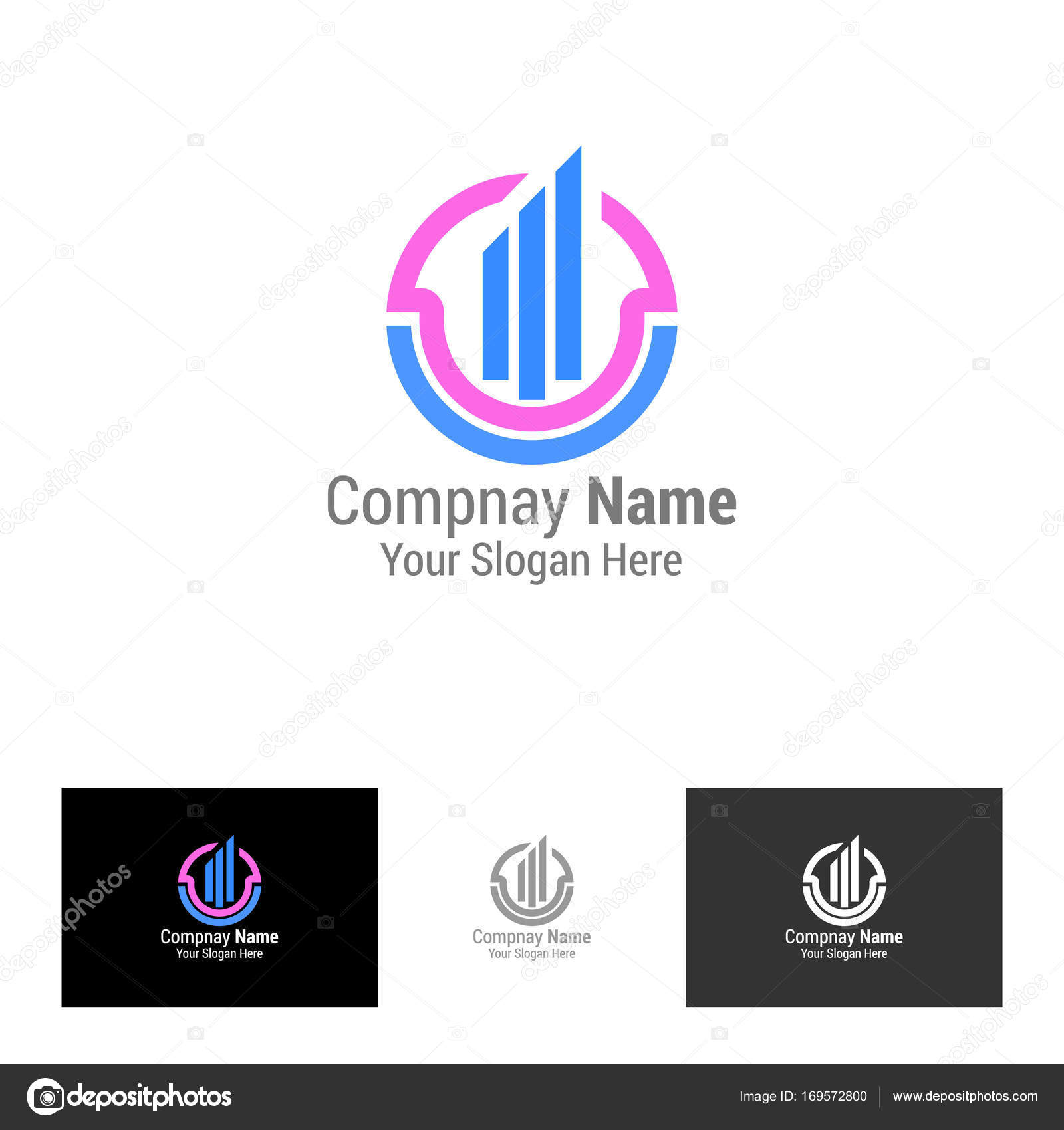 Blue and pink logos Stock Vector by ©ibrandify 169572800