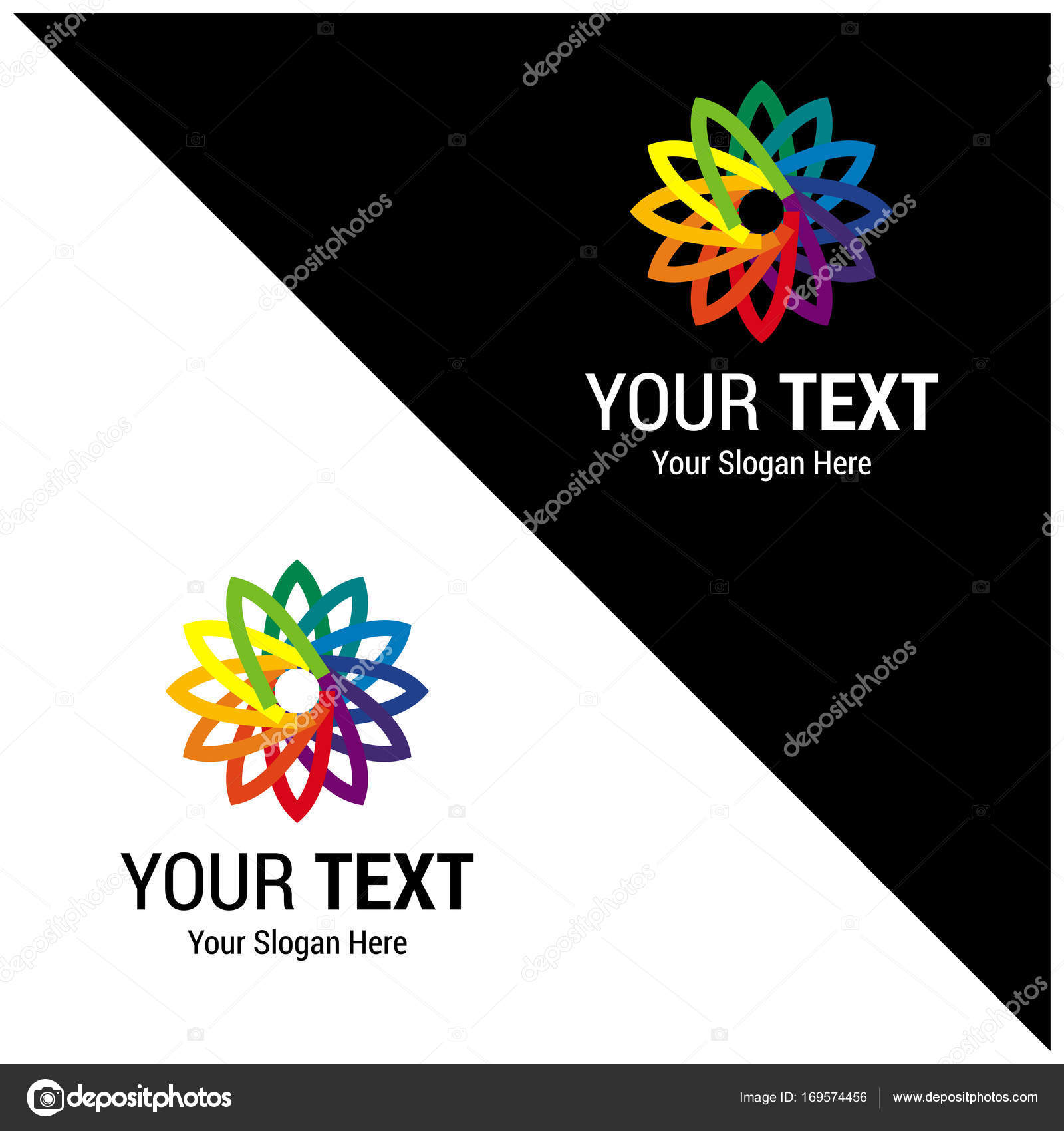 Rainbow colors logos Stock Vector Image by ©ibrandify #169574456