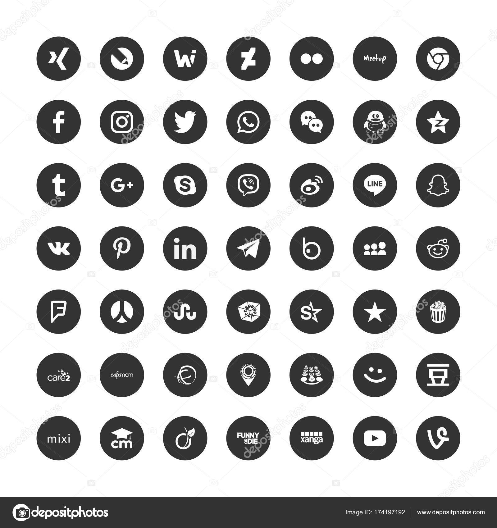 Vector Simple Social Media Icons