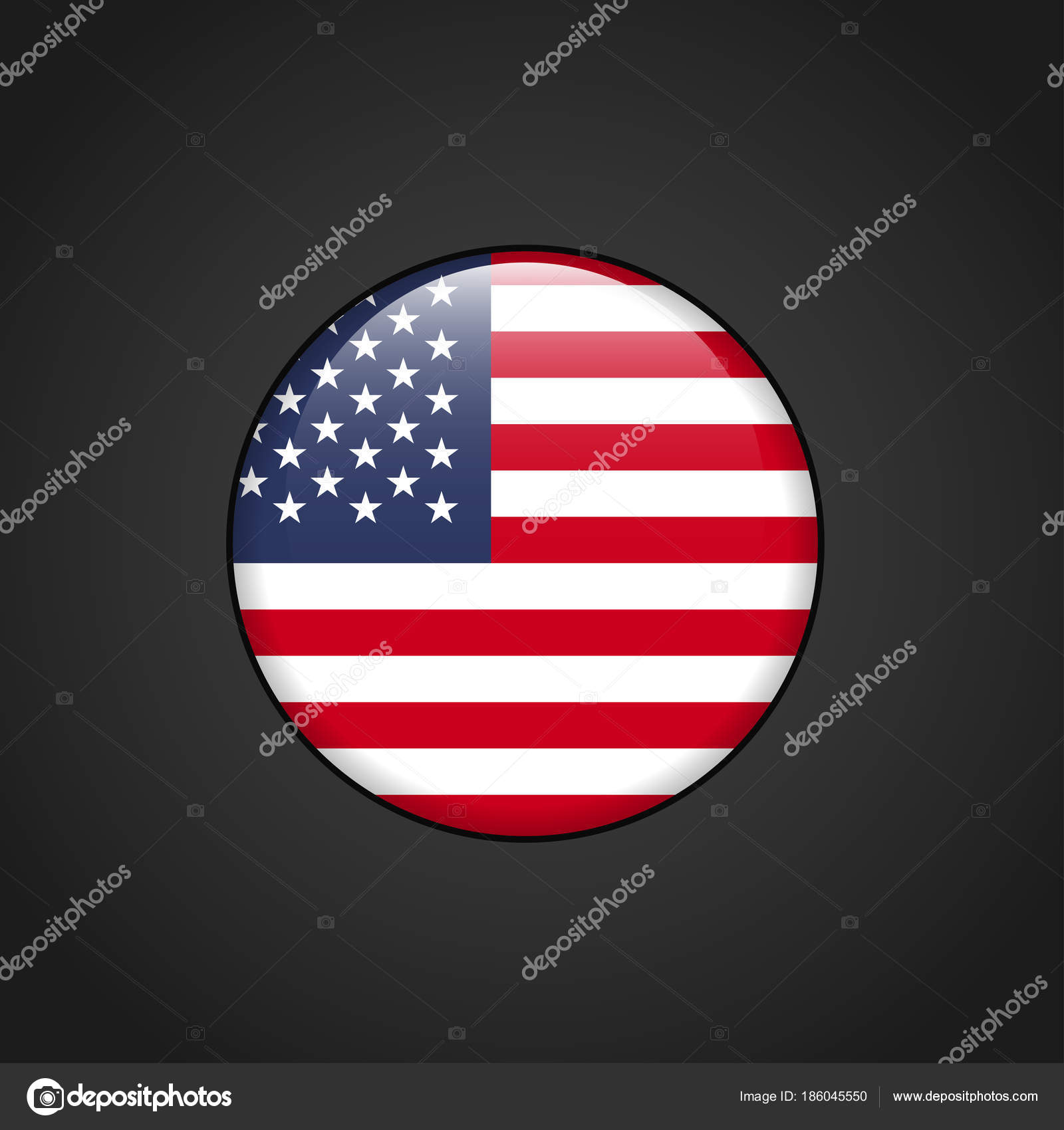 Usa Flag Icon Vector Illustration Stock Vector by ©ibrandify 186045550