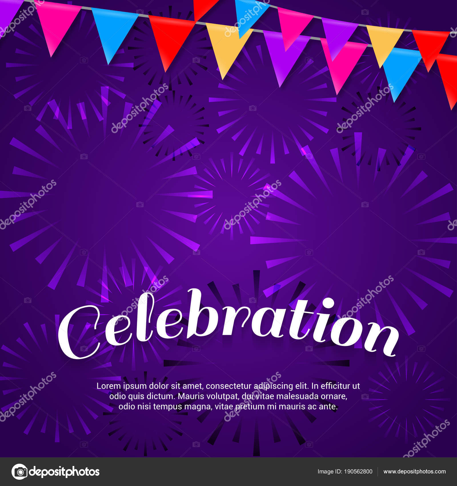 Stylish Celebration Poster Vector Illustration Stock Vector by ...