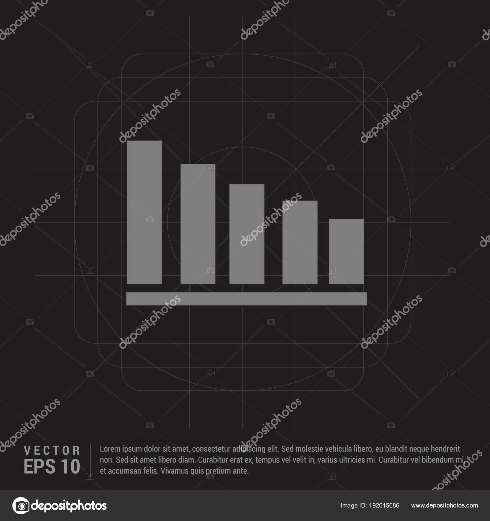 Business Graph Icon Black Background Stock Vector Image by ©ibrandify ...