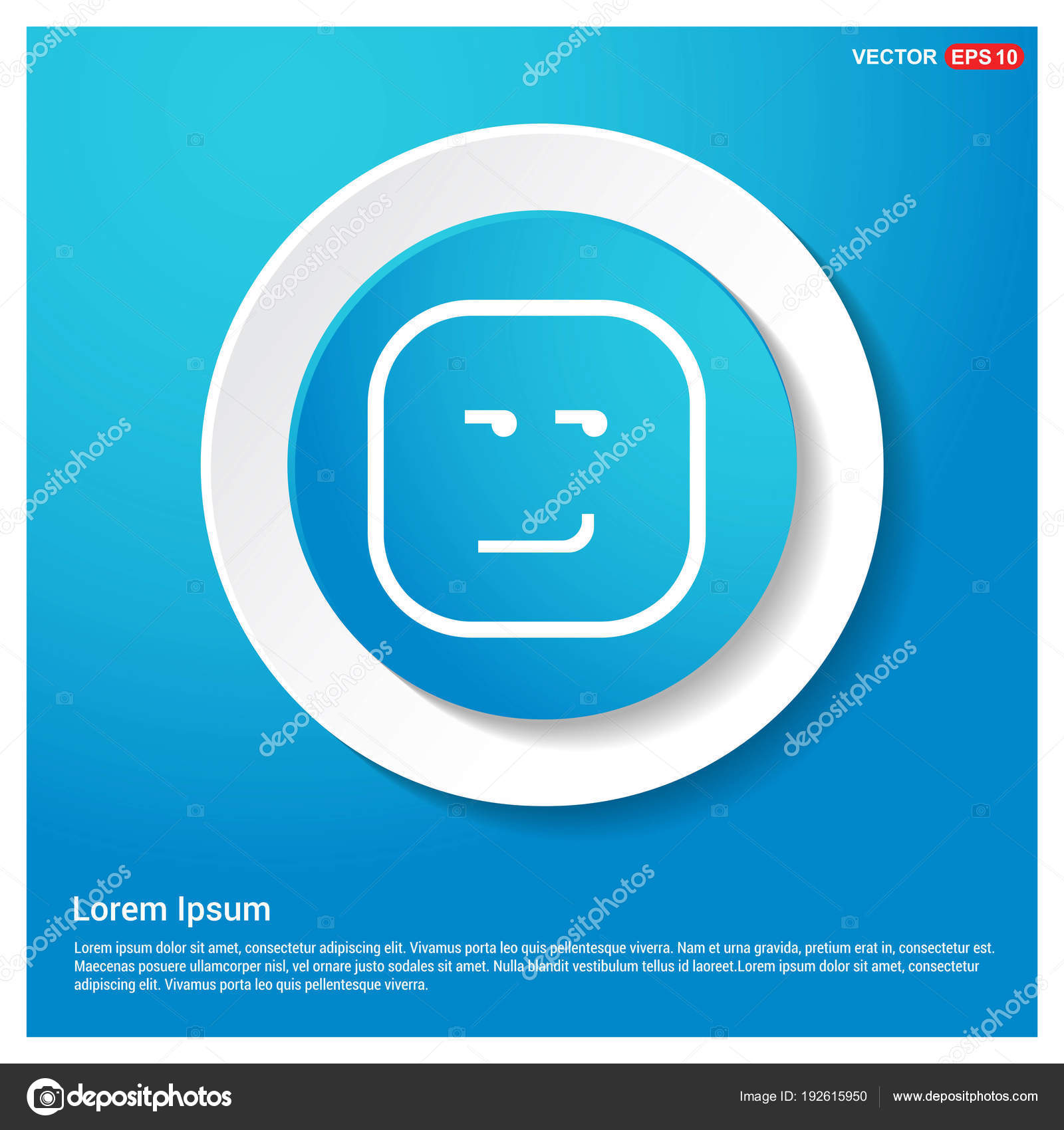 Smiley Icon Blue Background Stock Vector by ©ibrandify 192615950
