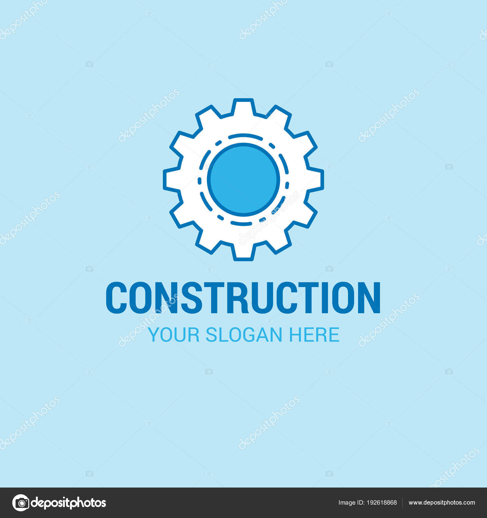 Labour Day Logo Light Blue Background Vector Illustration Stock Vector ...