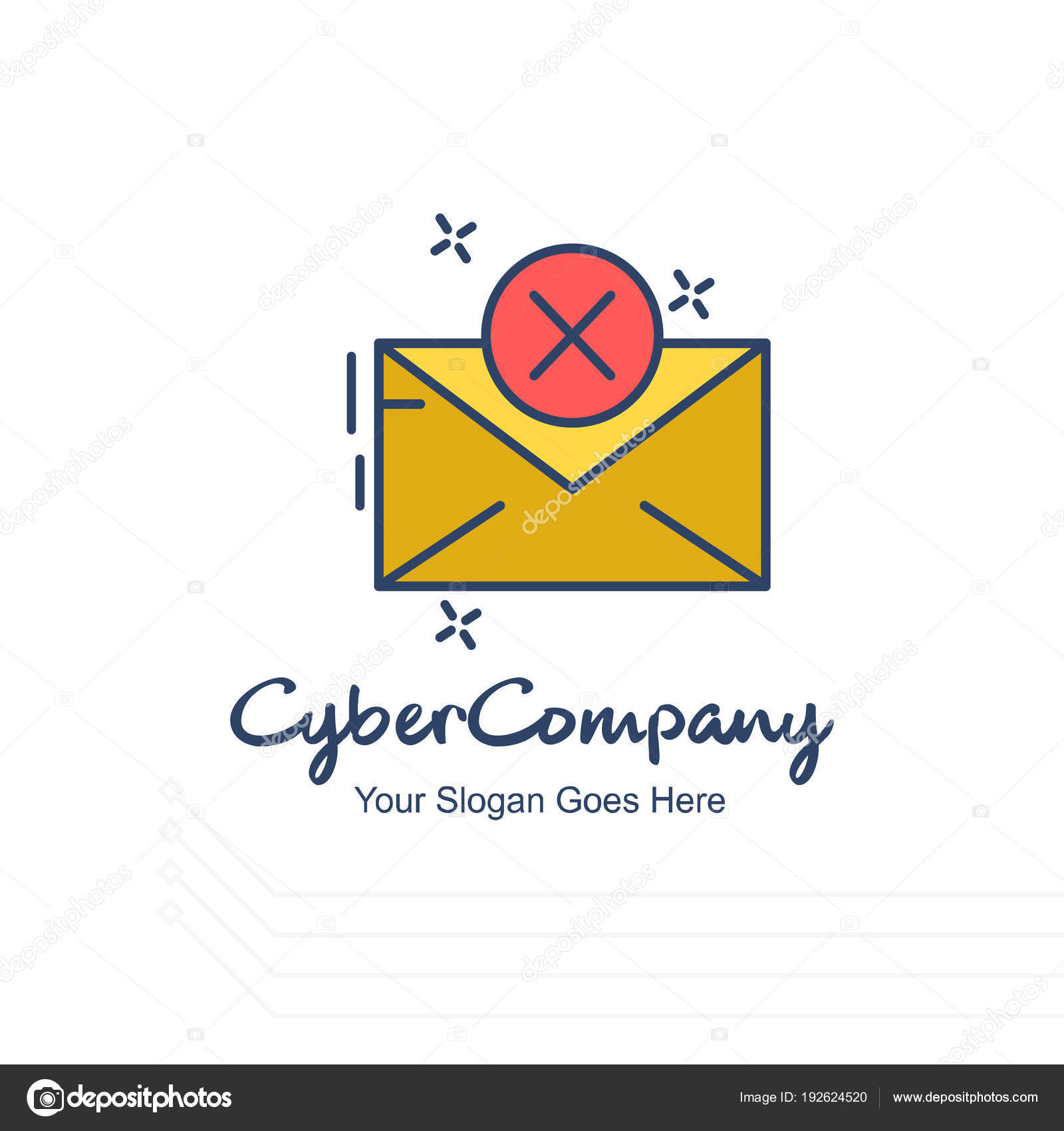 Email Cyber Security Icon White Background Stock Vector Image by ...