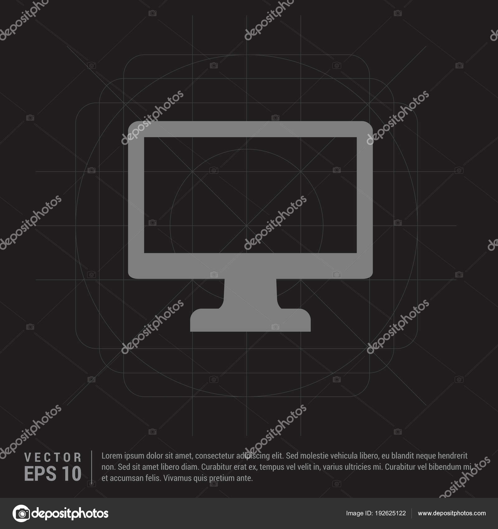 Computer Icon Black Background Stock Vector by ©ibrandify 192625122