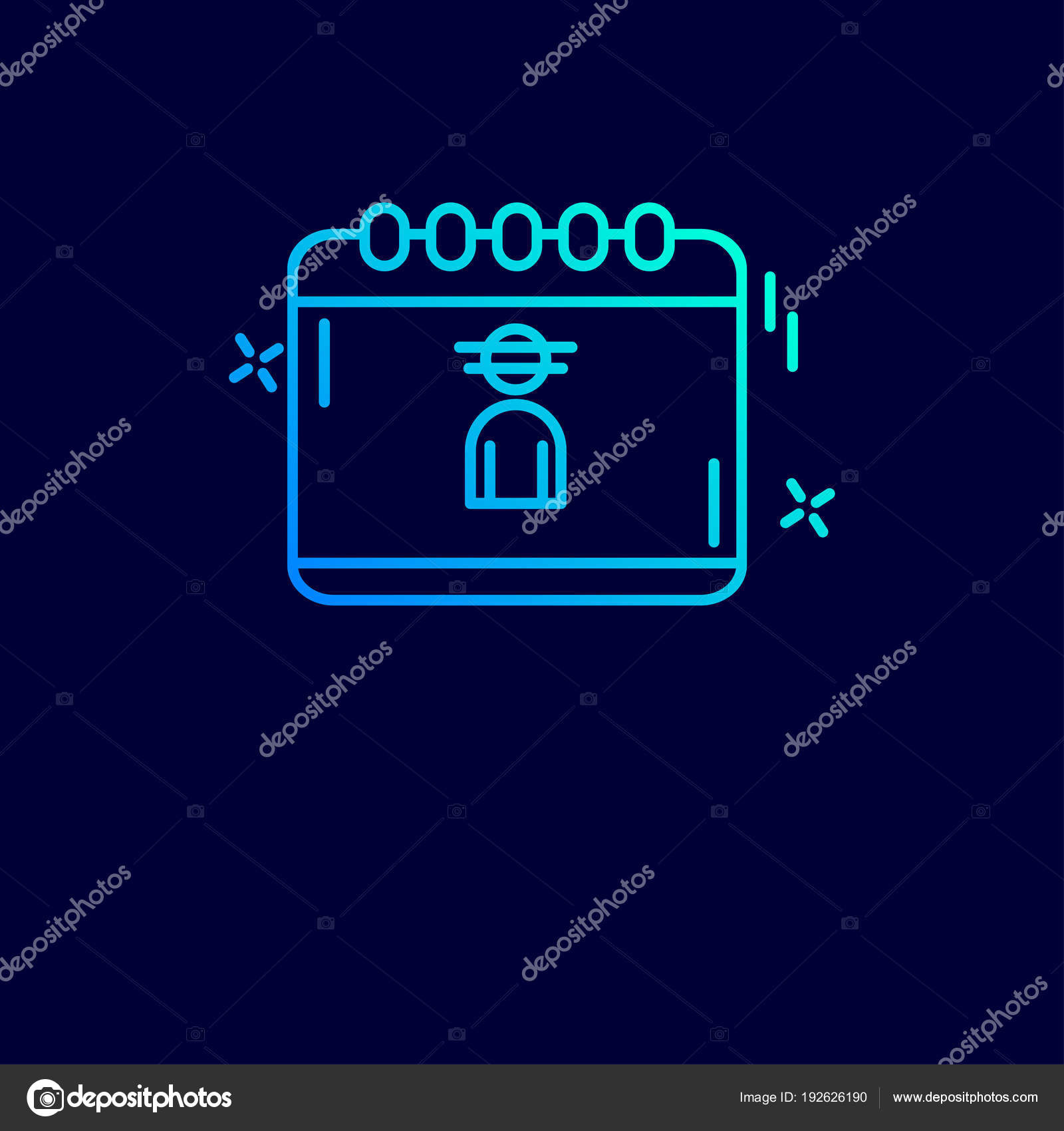 Cyber Security Neon Icon Dark Background Stock Vector Image by ...