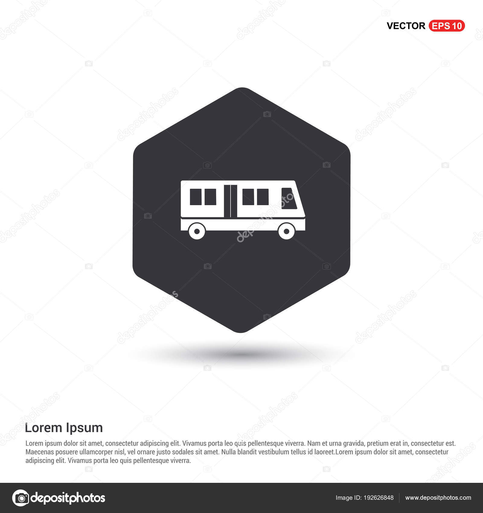 Passenger Bus Icon White Background Stock Vector Image by ©ibrandify ...