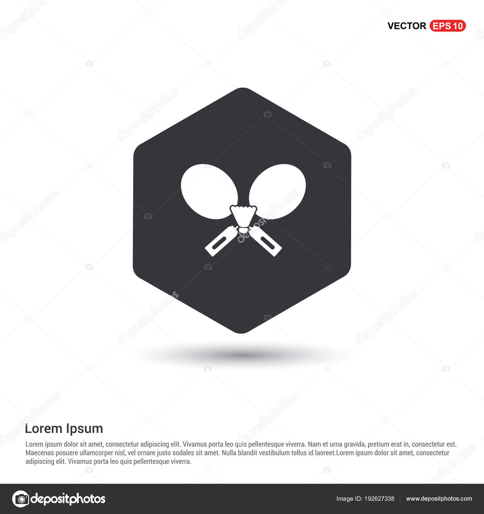 Racket Shuttlecock Icon White Background Stock Vector Image by ...