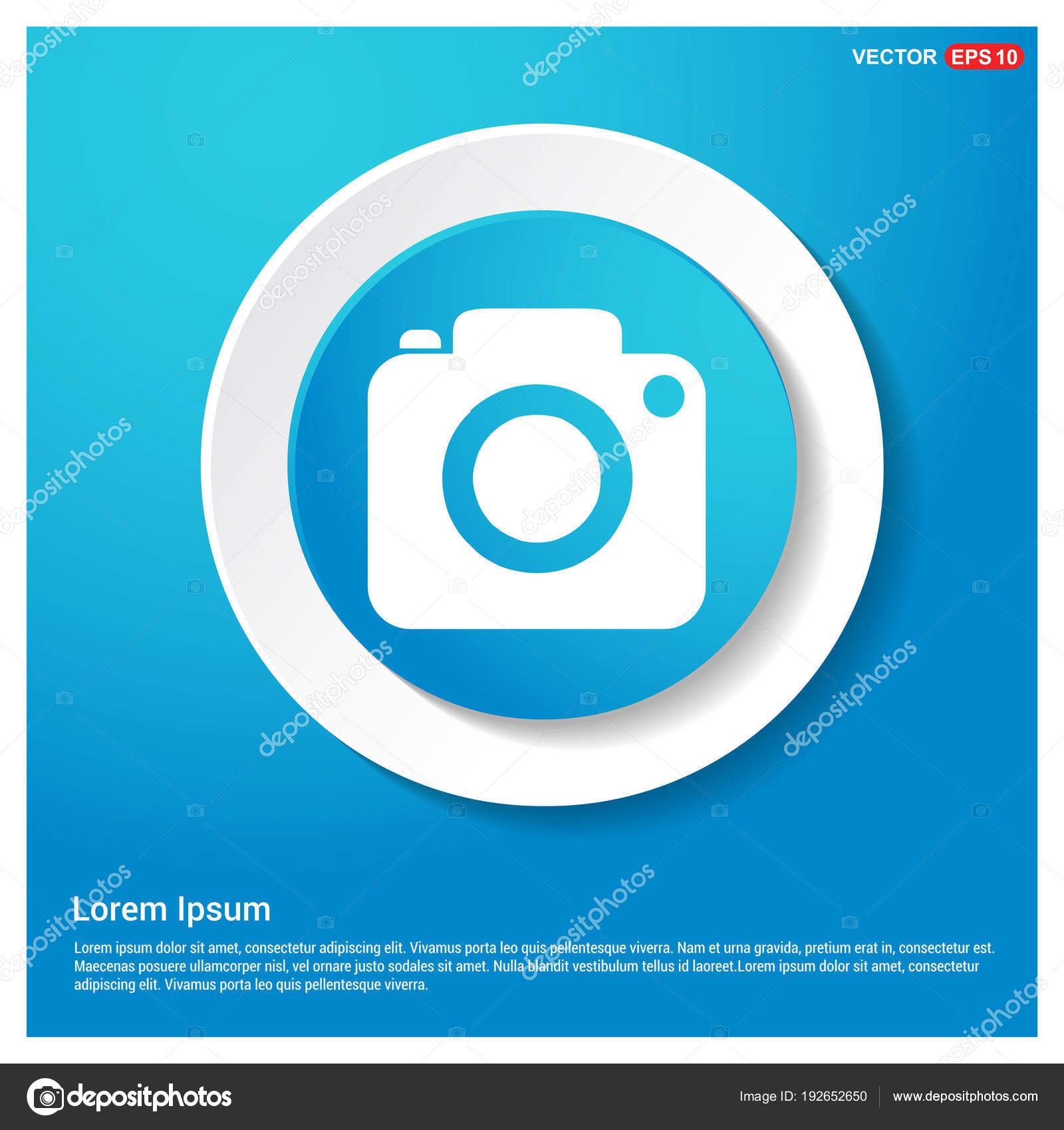 Photo Camera Icon Blue Background Stock Vector by ©ibrandify 192652650