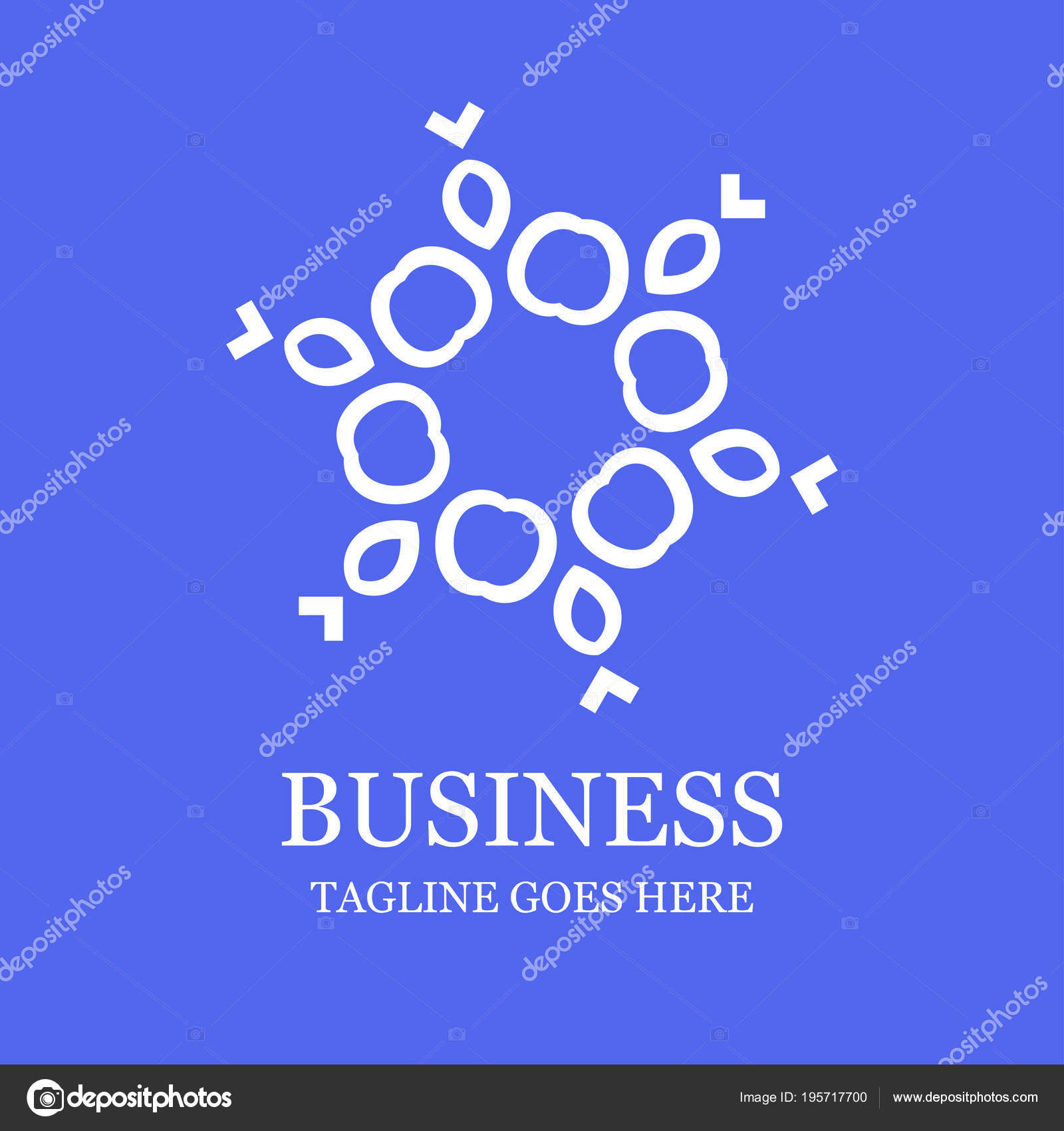 Creative Company Logo Design Typography Blue Background Stock Vector by ...