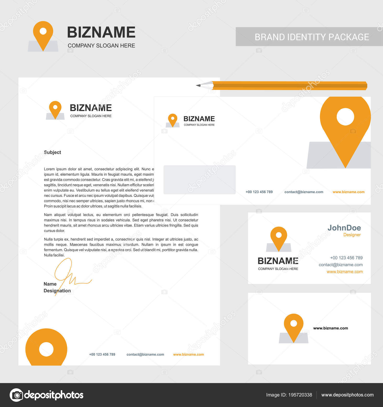 Elementos Fijos Con Logotipos Empresa Vector Ilustración Vector de ...