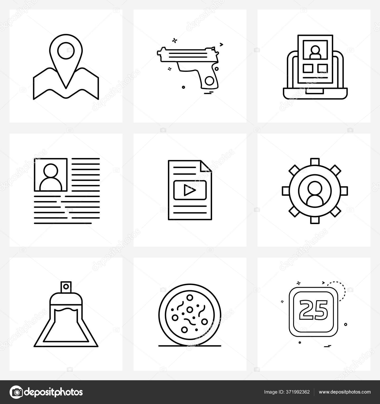 Universal Line Icon Pixel Perfect Symbols Text Paragraph Laptop Blog ...