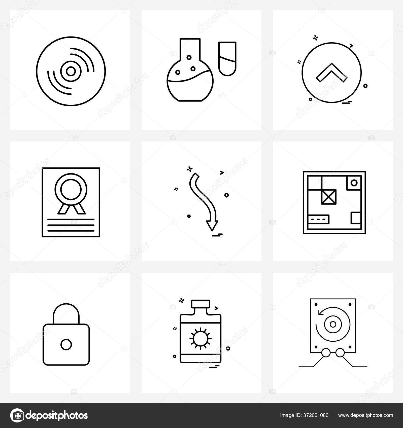 Iconos Universales Pixel Símbolos Perfectos Flechas Nota Flechas ...