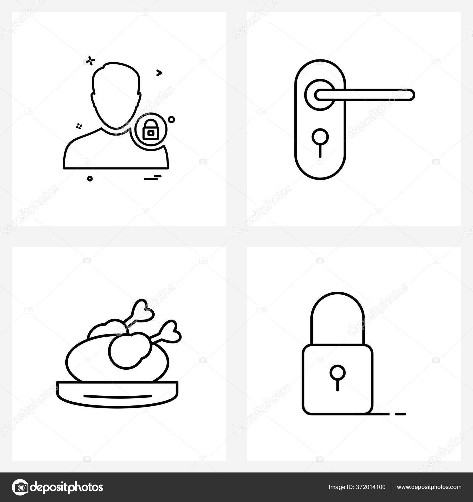 Modern Vector Line Illustration Simple Line Icons Avatar Food Avatar ...