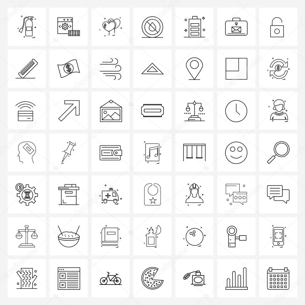 49 Iconos de l nea vectorial editables y s mbolos modernos de lleno, comunicaci n, globos, bater ...