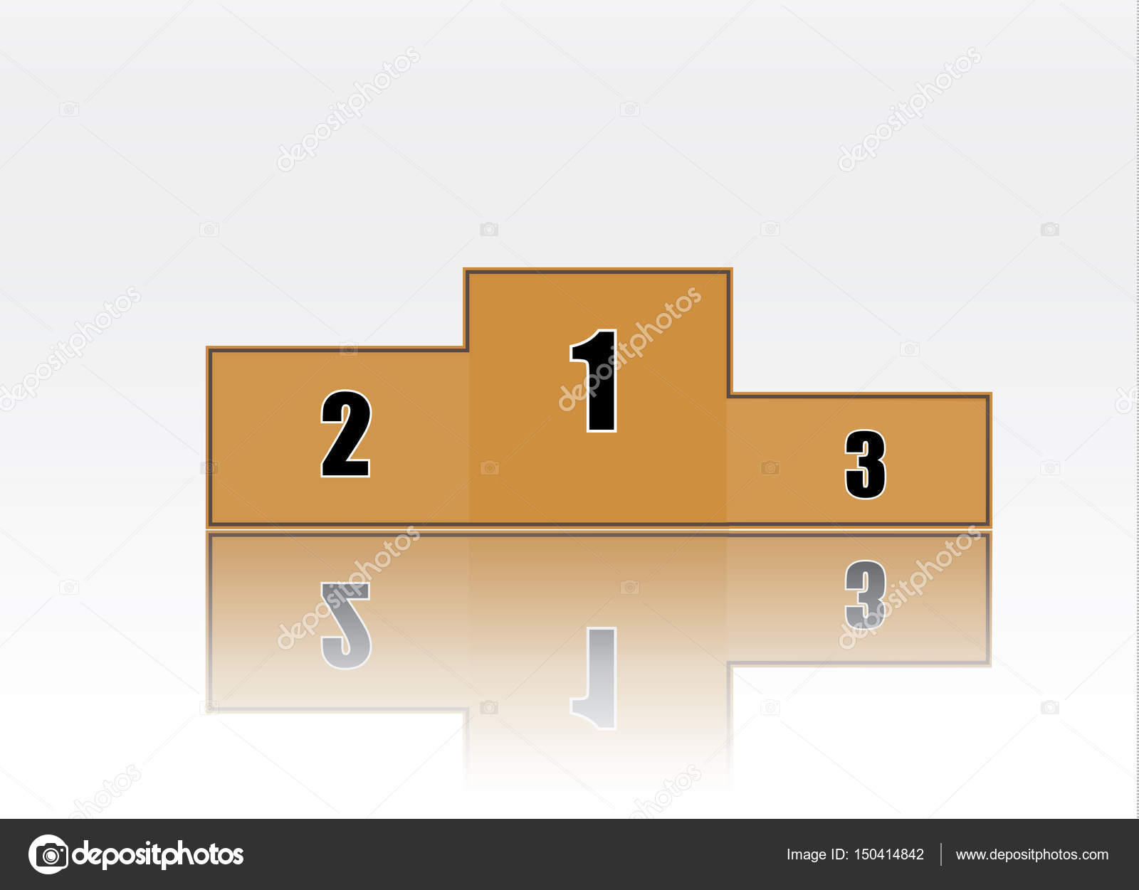 Number one.podium sobre un fondo transparente.lit white scene.el podio ...