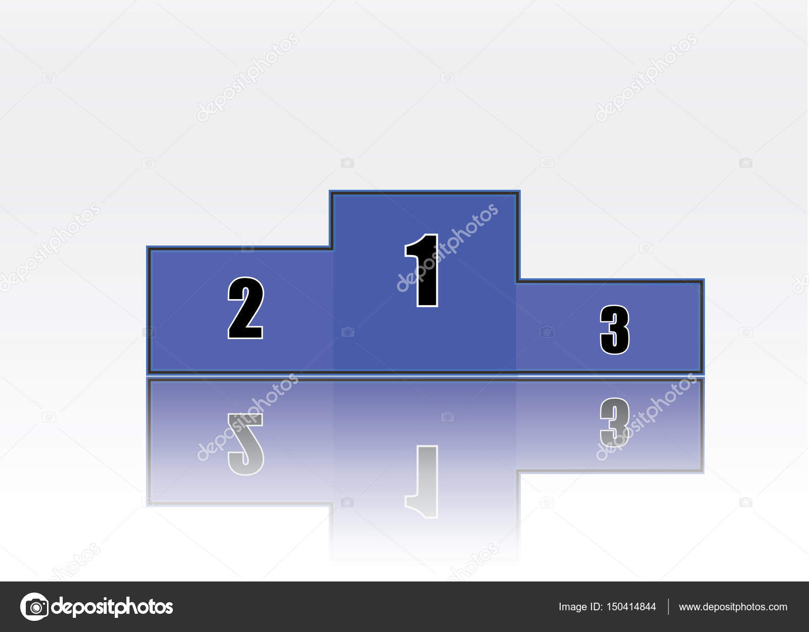 Number one.podium on a transparent background.lit white scene.the ...