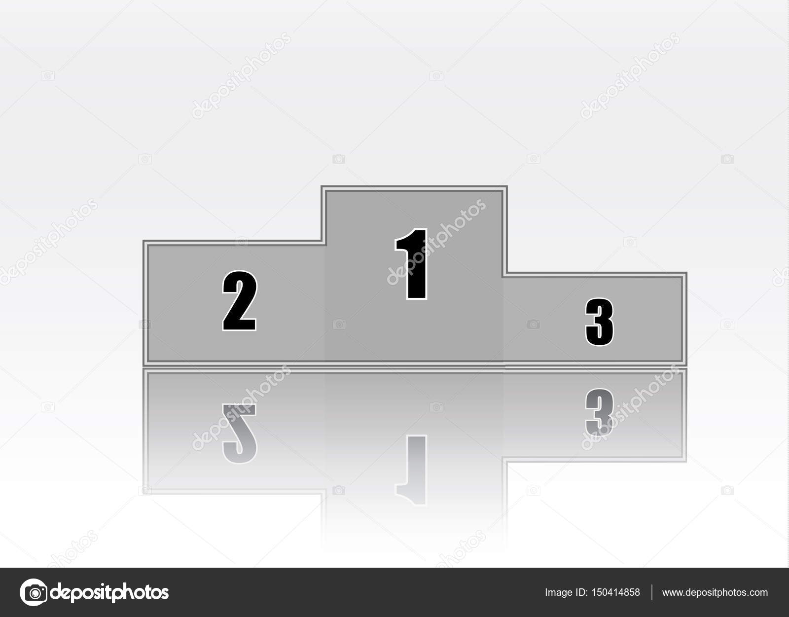 Number one.podium on a transparent background.lit white scene.the ...