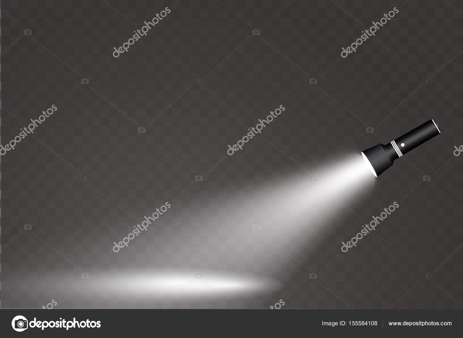 Flashlight on a transparent background Stock Vector Image by ...