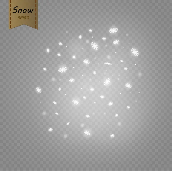 Snow falling transparent Vector Art Stock Images | Depositphotos