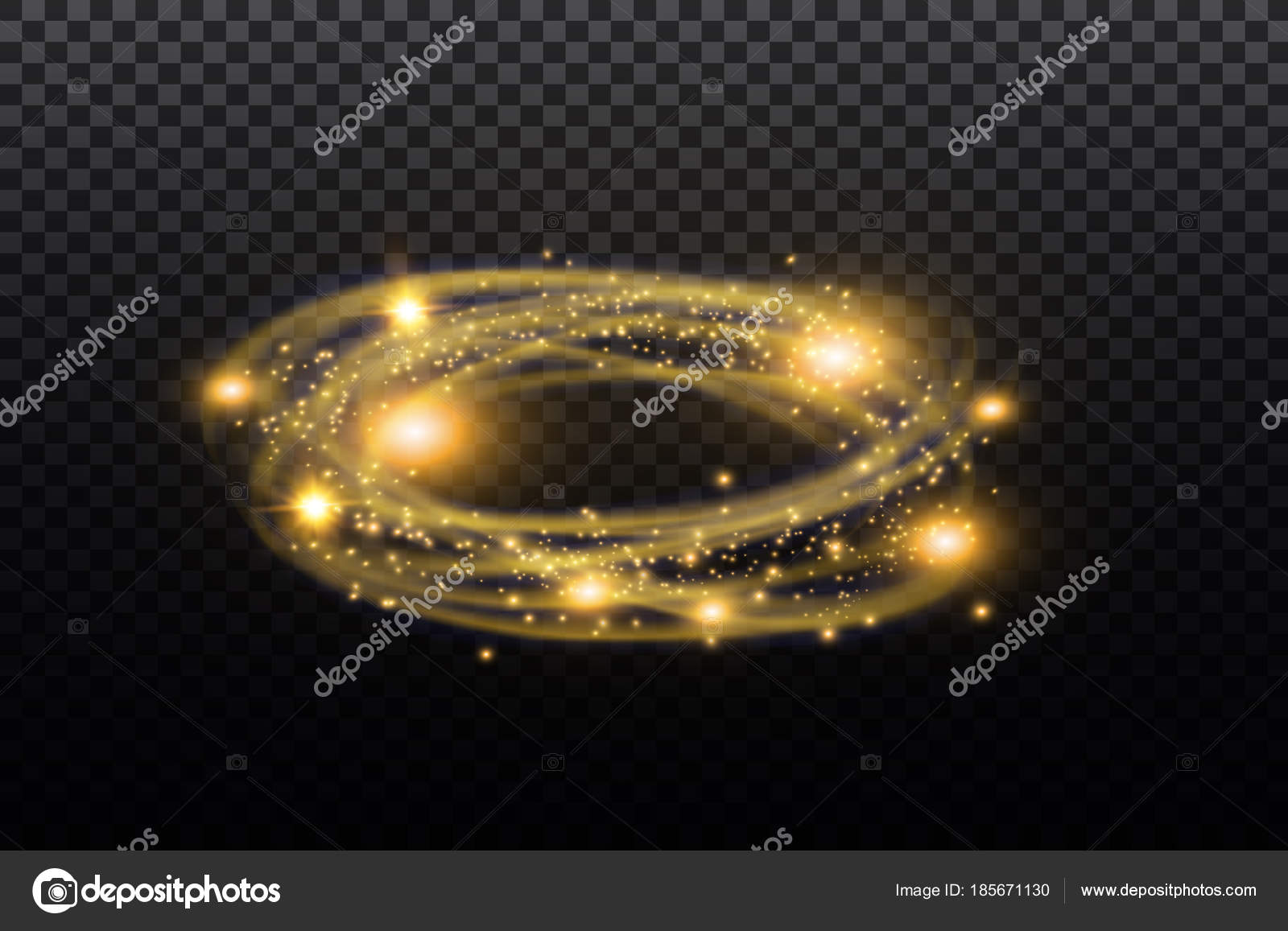 Circular lens flare transparent light effect. Abstract cross ellipse ...