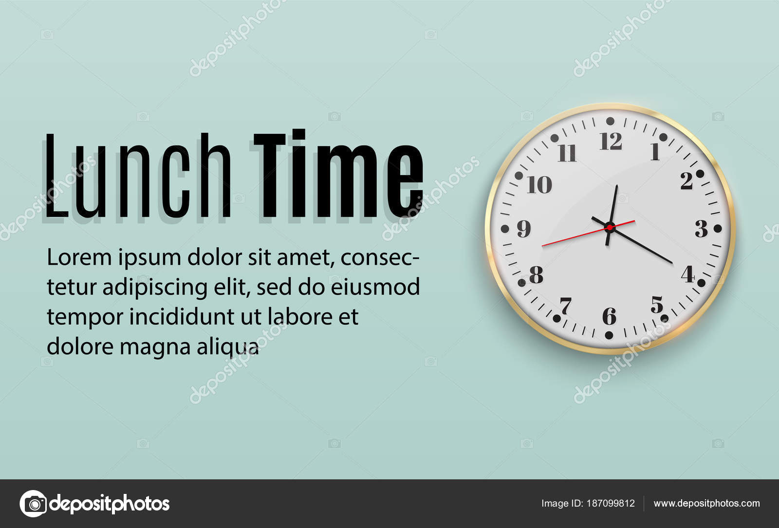 Office wall clock. Template design in large size. A layout for branding ...
