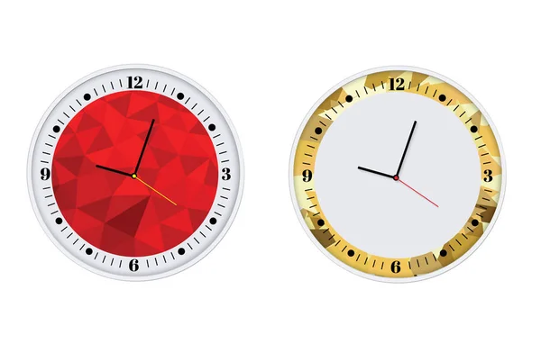 Wall clock office. Template design in vector closeup. The layout for ...