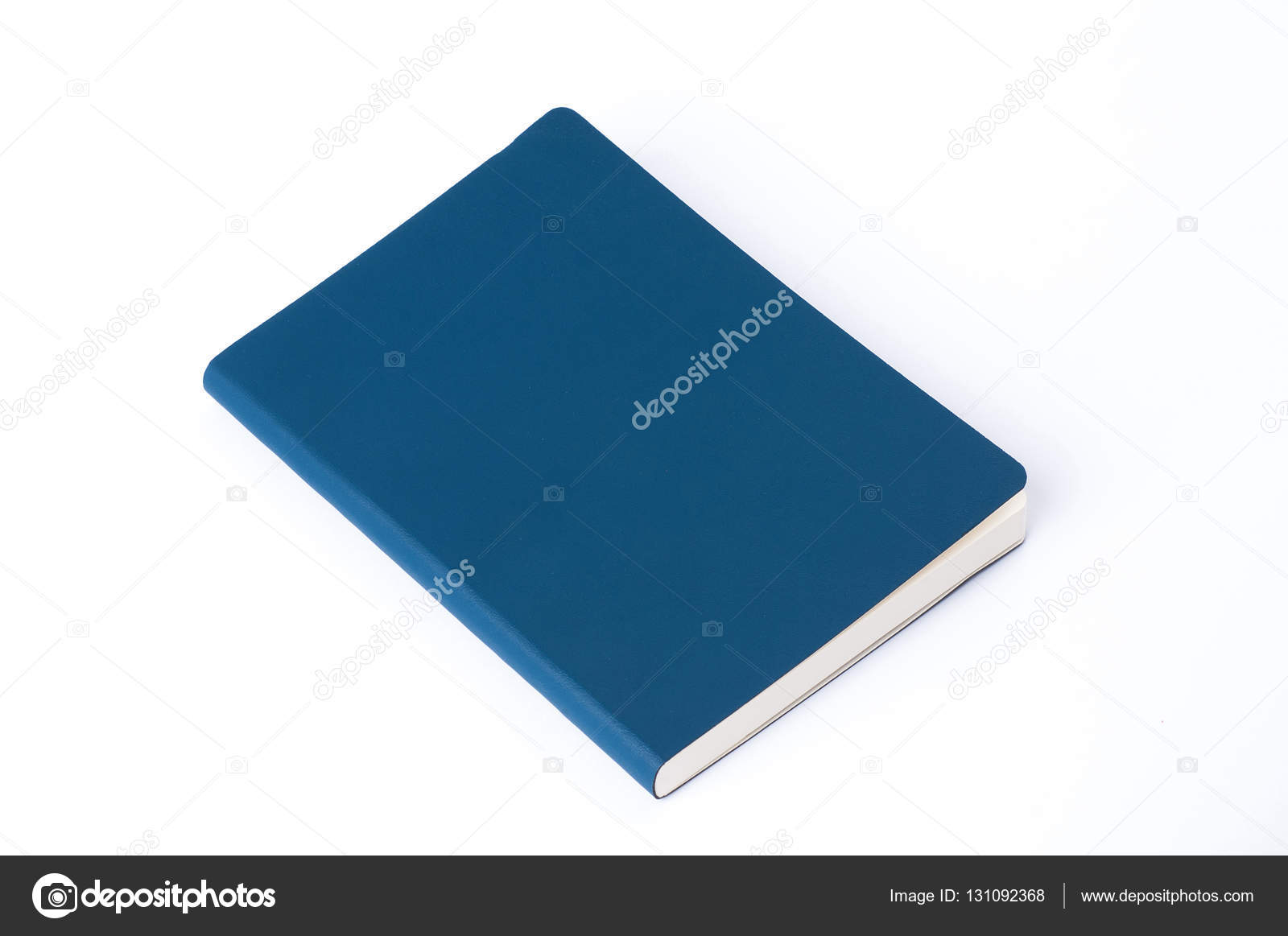 Blue leather notebook isolated on white background — Stock Photo ...