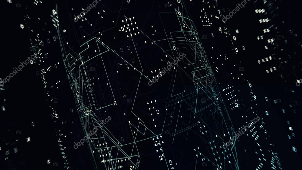 3D rendering Technology Tree Pattern Concept render Background. Resumen ...