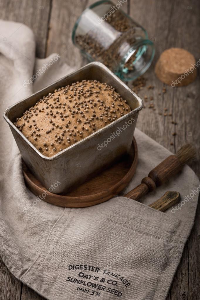 Rye bread, cooking process. The atmosphere of rural life. — Stock Photo ...