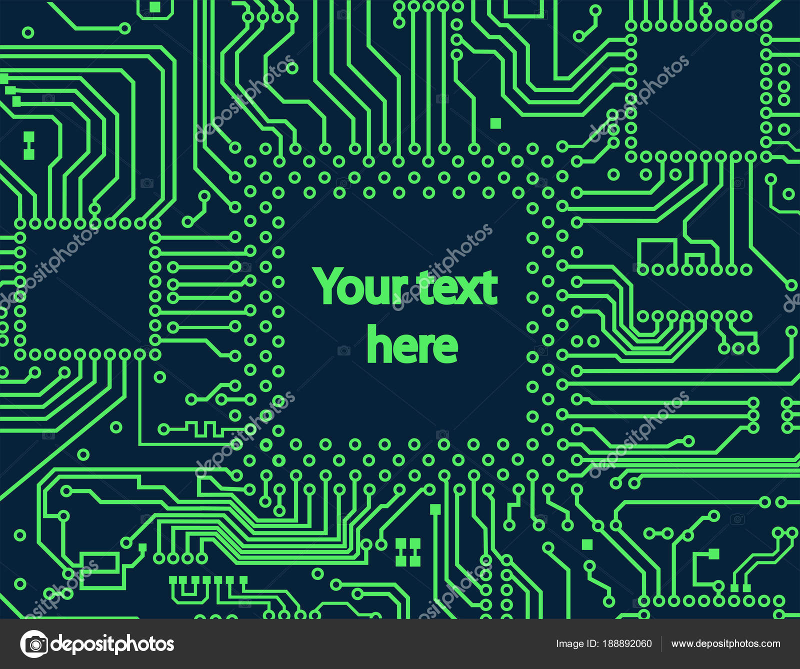 High tech electronic circuit board vector background Stock Vector by ...
