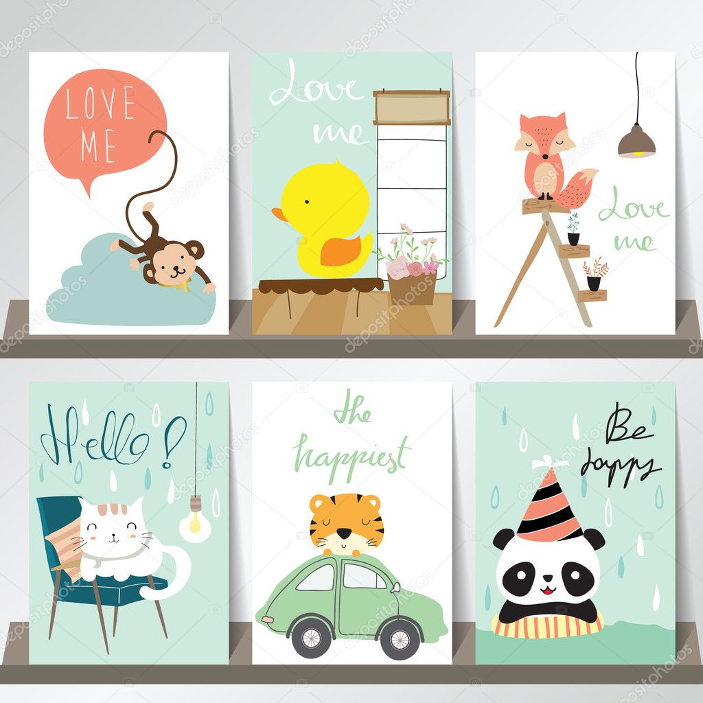 Collection for greeting card Stock Vector Image by ©supidcha_peach ...