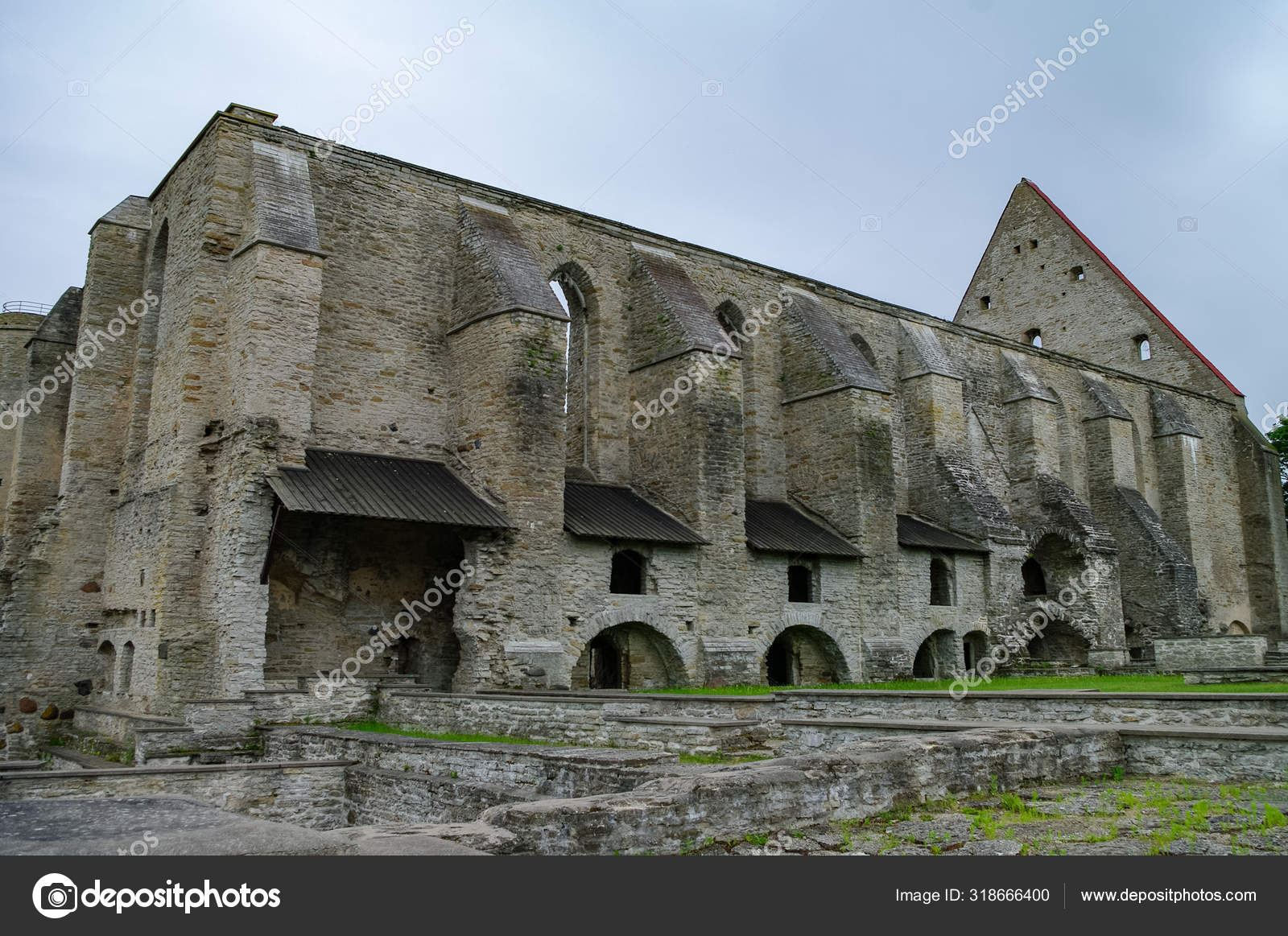 Ancient ruined St. Brigitta convent in Pirita region, Tallinn, Estonia ...
