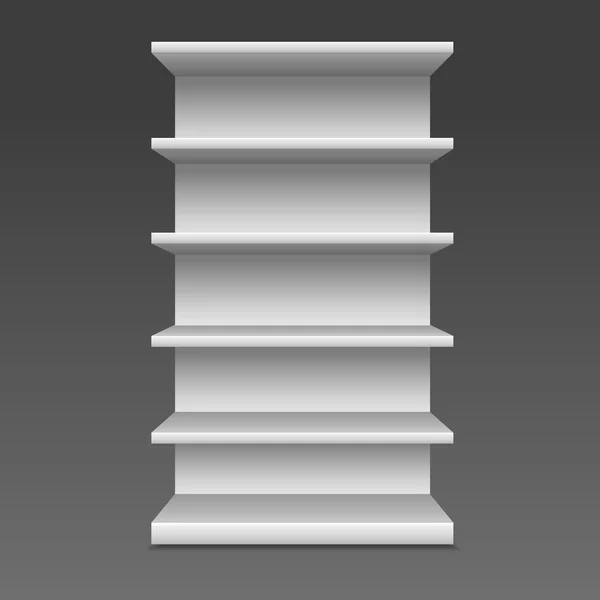 Blank empty 3D showcase display with retail shelves. Mock up template ...