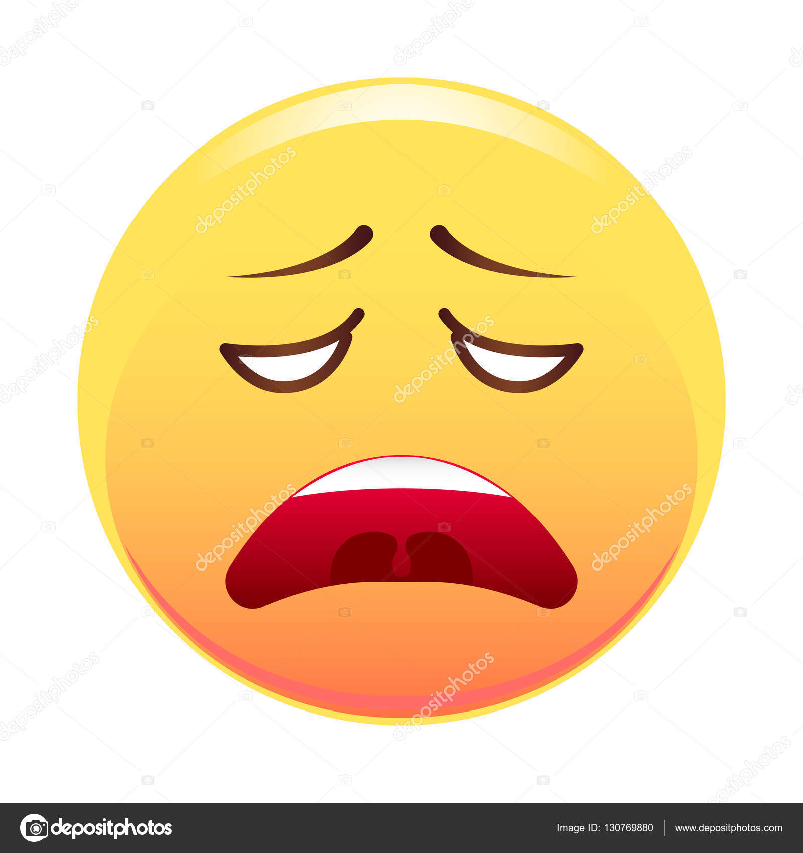 Smiley. Sad emoticon. Vector illustration. Isolated on white background ...